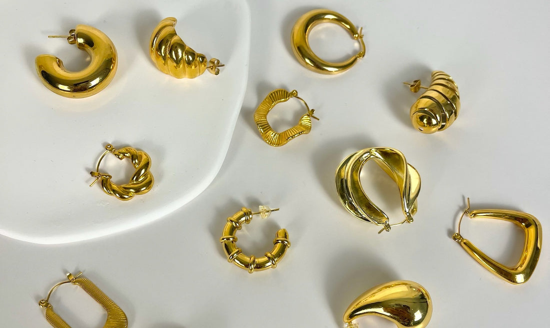 Egovin Jewelry - Gold Statement Earrings Hub